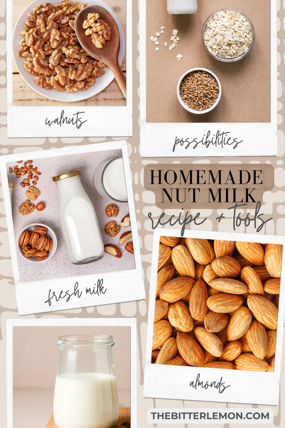 Recipe and tools for homemade nut milk. – The Bitter Lemon